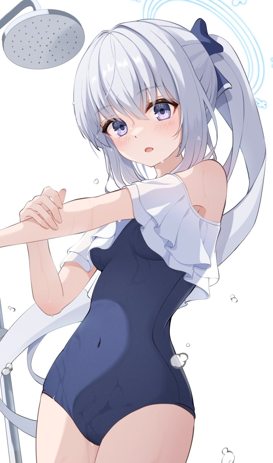 shijima (shijima tc) blue archive tsukiyuki miyako halo swimsuits wet | #1181921 | yande.re